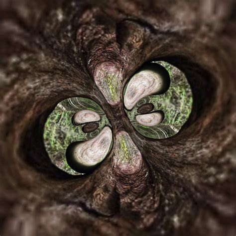 A Complex Symmetrical Pattern That Resembles Organic Shapes And