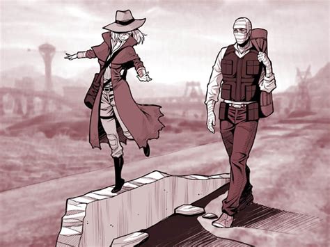 Courier And Joshua Graham Fallout And 1 More Drawn By Yukiyanagi