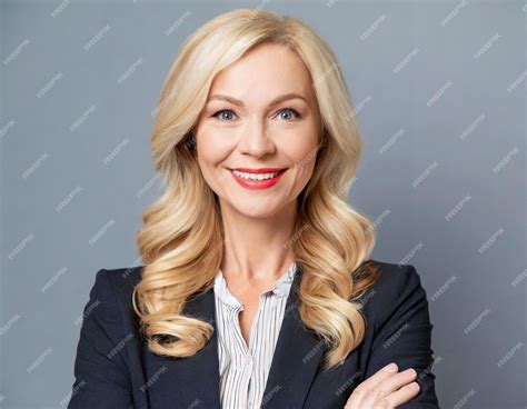 Premium Photo Portrait Of Confident Smiling Middle Aged Business