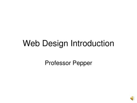 Ppt Introduction To Web Design Powerpoint Presentation Free Download Id2933661