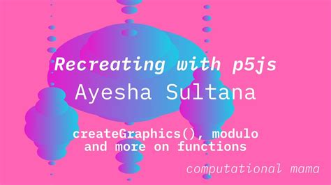 P5js Intro Sessions Creategraphics And More On Functions And Modulo