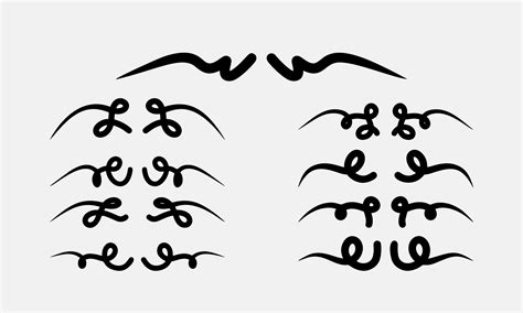 A Set Of Different Types Of Cursive Handwriting Vector Art At Vecteezy