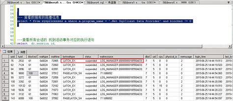 Sqlserver性能急剧下降，查看所有会话的状态及等待类型 Latchexsql Server Latch等待 Csdn博客