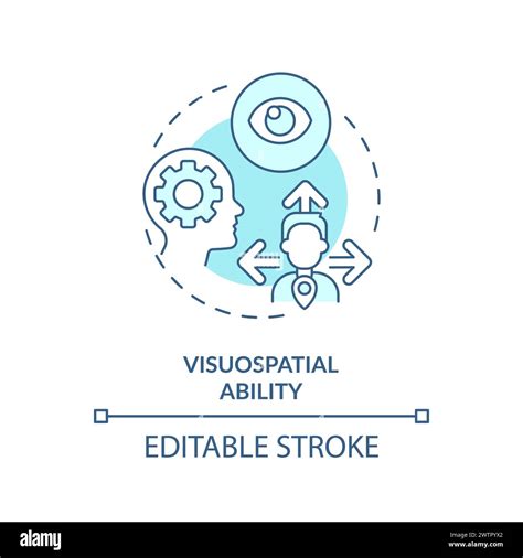 Visuospatial Ability Soft Blue Concept Icon Stock Vector Image And Art Alamy
