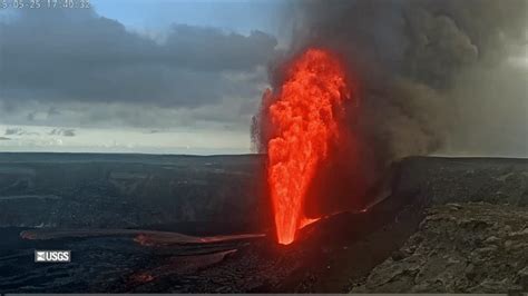 영상 하와이 화산 에펠탑 높이로 용암 분출‘펠레의 머리카락 조심해야 포착