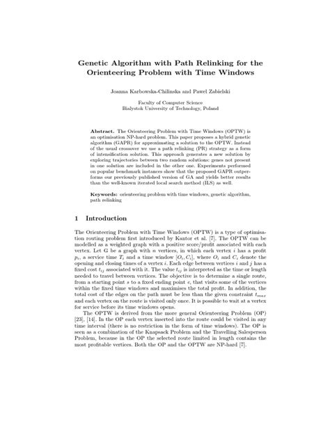 genetic algorithm with path relinking for the orienteering problem with