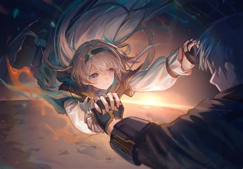 Trailblazer Firefly And Caelus Honkai And More Drawn By Wangmou Zilaojuan Danbooru