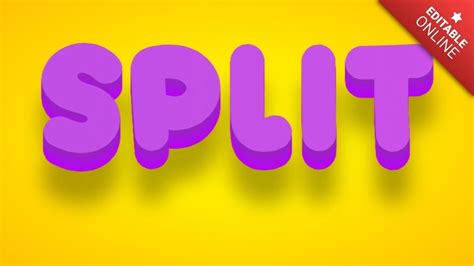 Split Text Effect Generator