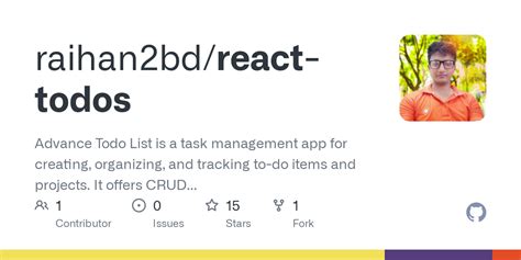 GitHub Raihan Bd React Todos Advance Todo List Is A Task Management App For Creating