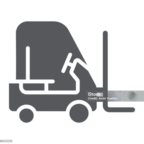 포크 리프트 트럭 문양 아이콘 운송 및 리프트 로더 기호 벡터 그래픽 흰색 바탕에 단색 패턴입니다 10에 대한 스톡 벡터 아트 및 기타 이미지 Istock