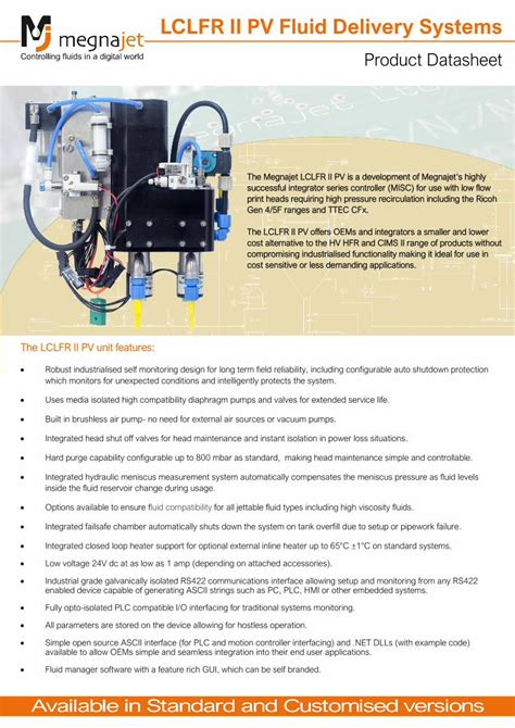 pdf lclfr ii pv fluid delivery systems · integrated closed loop