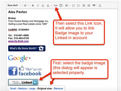 How To Add LinkedIn Profile Badge To Gmail Signature