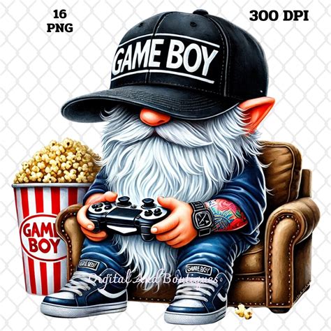 Game Gnome Clipart Video Game Gnome Png Gamer Gnome Png Watercolor