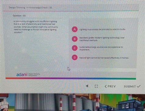 Design Thinking Knowledge Check 05 Question StudyX