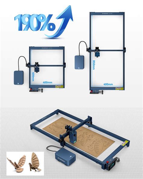 Atomstack Laser Engraver Engraving Area Extension Kit 850x400mm For