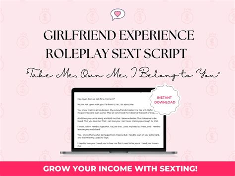 Girlfriend Experience Script JOI Sexting Script Adult Model Onlyfans Sexting Scripts Fetish