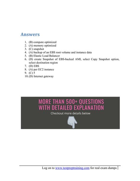 Aws Certified Solutions Architect Associate Exam Dumps Pdf