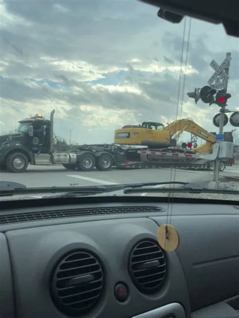 Train Collides With Semi Truck Stuck On Stock Video Pond5