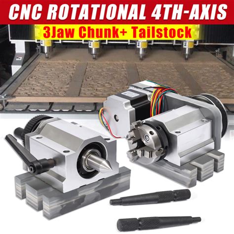 Axis Cnc Lathe Router Rotary Engraving Engraver Claw Chunk Tailstock Usa For Sale From