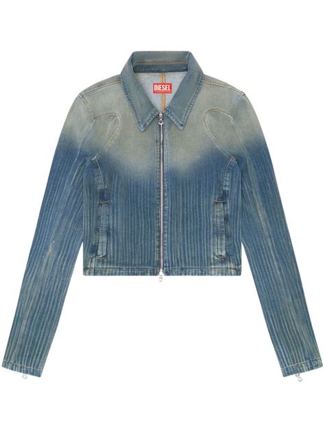 Diesel De Silen S Denim Jacket Blue Designer Denim Jacket Classic