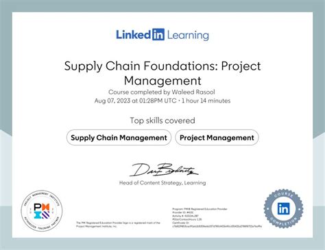 Waleed Rasool On Linkedin Certificate Of Completion
