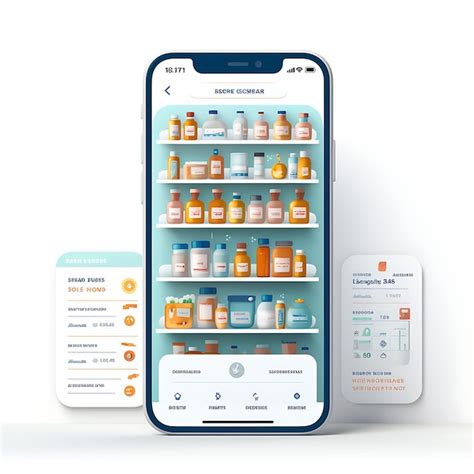 Premium Ai Image Mobile App Layout Design Of Medication Interaction