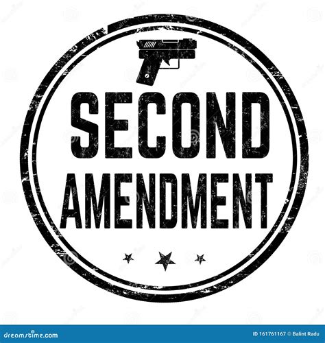 Second Amendment Sign Or Stamp Stock Vector Illustration Of Danger