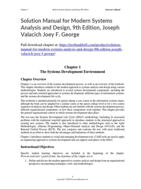 Solution Manual For Modern Systems Analysis And Design 9th Edition