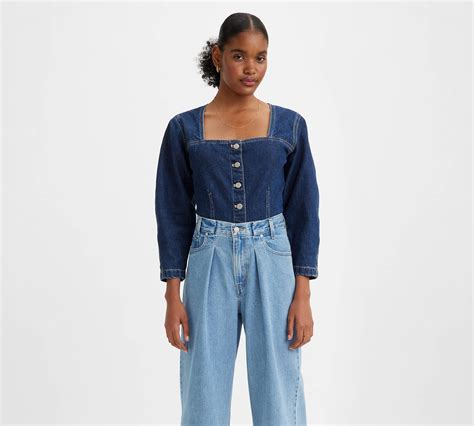 milo denim blouse blue levi s® gb