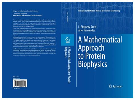 Book Review On “a Mathematical Approach To Protein Biophysics” By Ridgway Scott And Ariel
