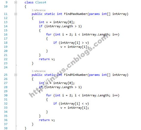 several methods to find the maximum and minimum values in an integer array