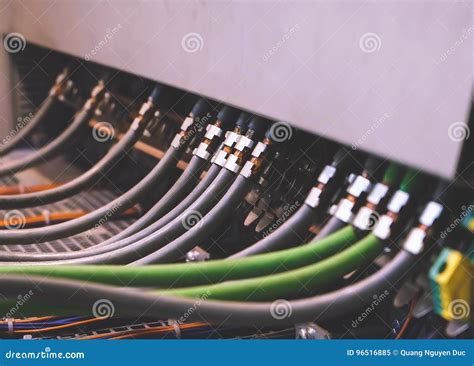 Plc Cabling Stock Image Image Of Metal Distribution 96516885