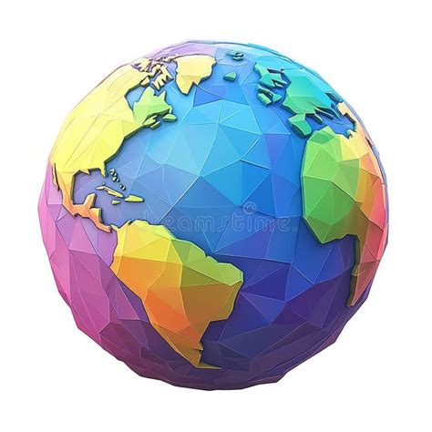 Polygon Technology Is Used To Create A Globe Of The Earth Which Forms