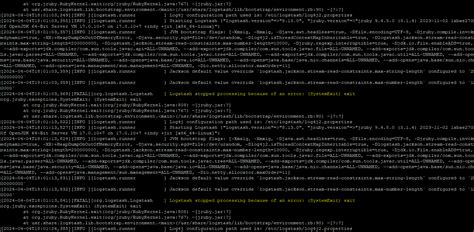 logstash stopped processing because of error[system exit