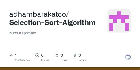 Github Adhambarakatcoselection Sort Algorithm