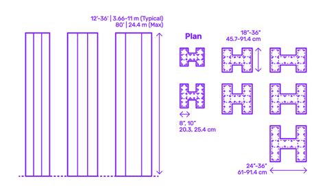 Concrete Column I Section Dimensions And Drawings