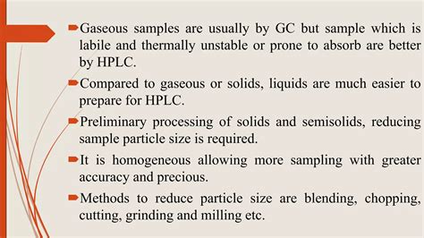 HPLC Sample Preparation And Instrumentatio PPTX