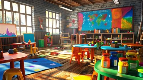 Creative Classroom Art Project Premium Ai Generated Image