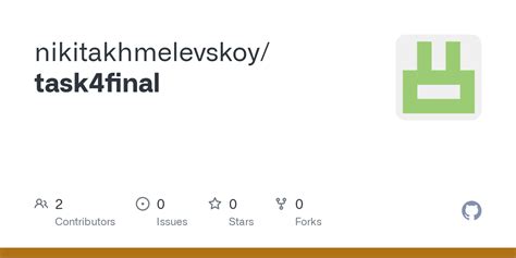 Github Nikitakhmelevskoy Task Final
