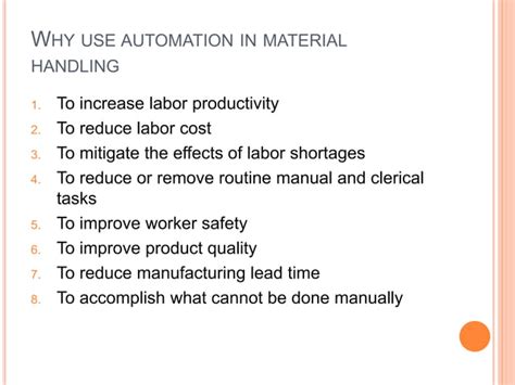 Automated Material Handling System Pptx Automotive Industry Industries