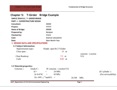 Chap 5 T Girder Example 1 Pdf