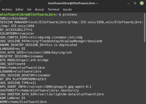 Cómo mostrar las variables de entorno en Linux ElSoftwareLibre