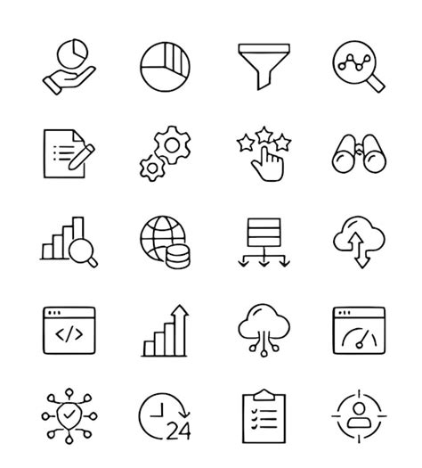 Premium Vector Data Line Editable Icons Set Vector Illustration In Modern Thin Line Style Of