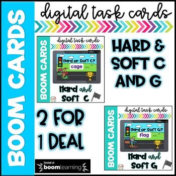 Hard And Soft C And G Boom Cards For Deal By Pencils And Sandcastles