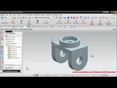 Siemens Nx CAD Basic Modeling Training Tutorial For Beginner Updated Video Lecture D