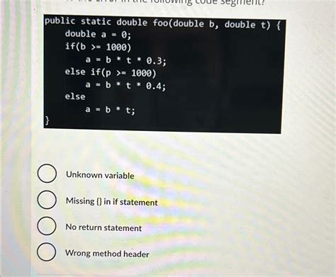 Solved Public Static Double Foodouble B ﻿double