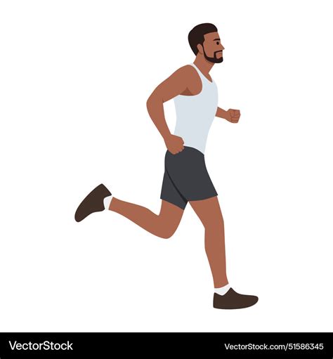 Man Running Or Jogging Workout Exercise Royalty Free Vector