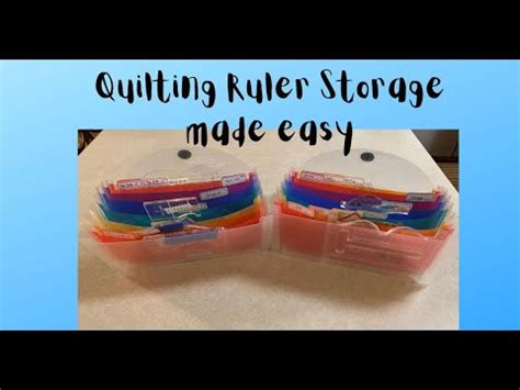 Quilting Ruler Storage A Great Solution Youtube