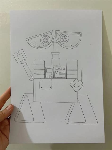 瓦力机器人简笔画马克笔（最新10张）简笔画图片大全