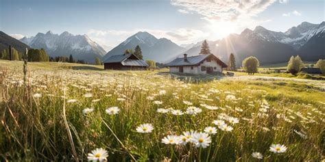 Premium Ai Image Ai Generated Ai Generative Swiss Alps Pecae Calm
